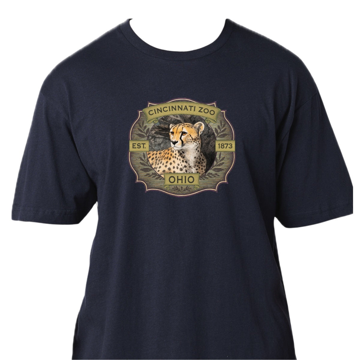 Vintage Cheetah Badge Adult Tee – shopcincinnatizoo